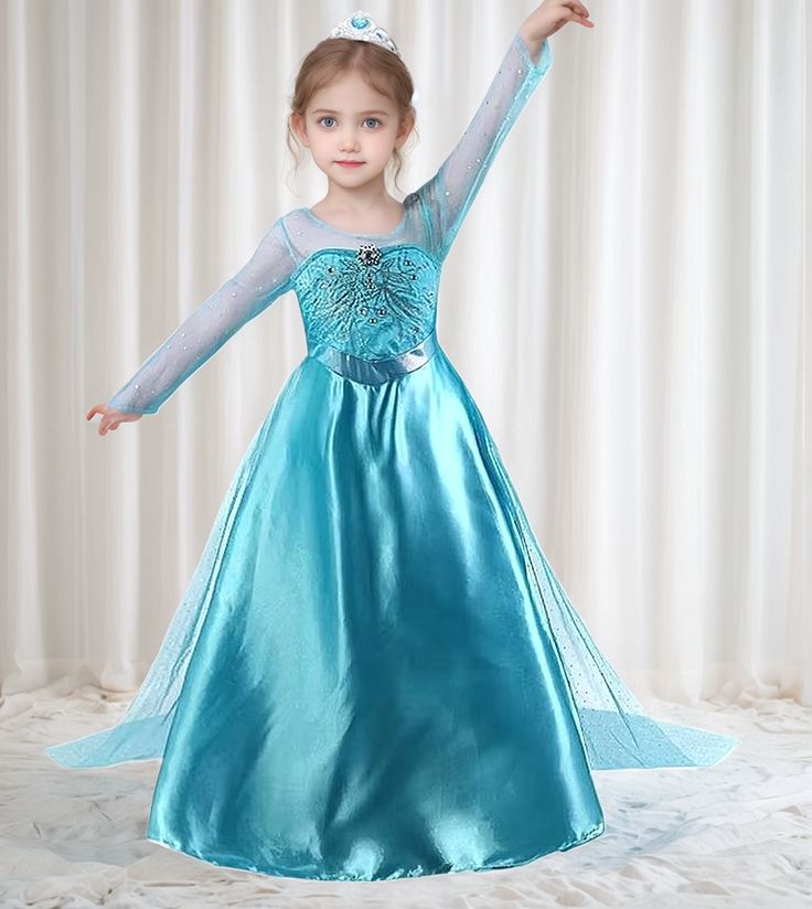 Prinzessinnenkleid Prinzessinnenkostüm für Mädchen Elsa Kleid ...